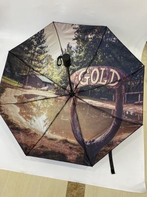 China Lightweight 705g Compact Golf Umbrella with 96cm Closed Length and 8 Ribs for Windproof Protection for sale