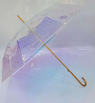 China Fashionable Ladies Transparent Umbrella with Auto Open Mechanism and Dazzling Colors - Large 103cm Canopy for sale