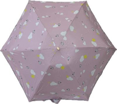 China Classic Windproof 5-Fold Manual Umbrella, Black Coated Canopy, Business Gift with Custom Printing for sale