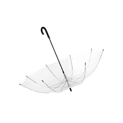 China Manual Open Transparent umbrella for rain customized package transparent canopy rust resistant metal shaft stylish and practical design for sale
