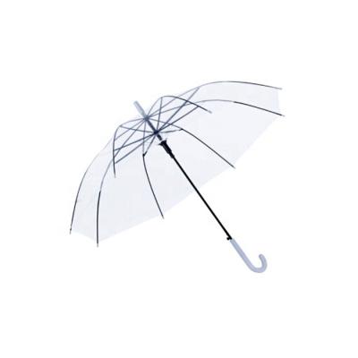 China Metal shaft rain umbrella with transparent fabric customized package suitable for advertising events and bulk orders customizable for sale