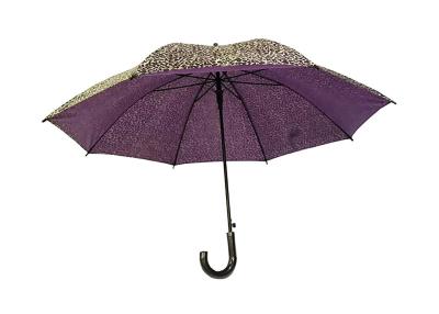 Cina Maniglia di plastica dell'auto del bastone dell'ombrello di forma aperta a 23 pollici unica di doppio strato J in vendita