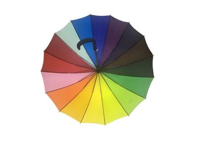 Cina Più forte struttura del metallo di 16 delle costole dell'arcobaleno di colore ombrelli promozionali di golf in vendita