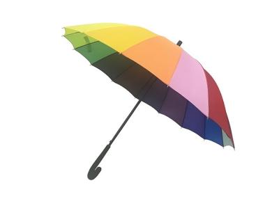 Cina Più forte struttura del metallo di 16 delle costole dell'arcobaleno di colore ombrelli promozionali di golf in vendita