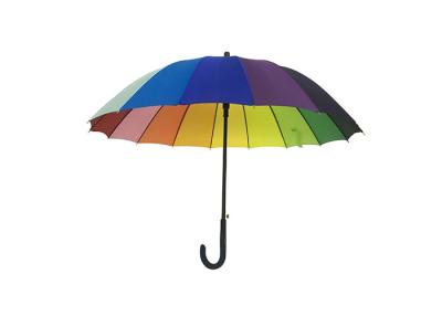 Cina Più forte struttura del metallo di 16 delle costole dell'arcobaleno di colore ombrelli promozionali di golf in vendita