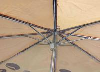 China Windproof Mini Three Fold Umbrella 21 Inch Aluminum Frame Custom Logo for sale