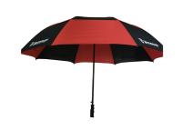 China 27-Inch Double Canopy Windproof Golf Umbrella with Aluminum Shaft and J-Shaped Handle for Weather Protection for sale