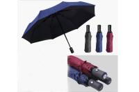 China Custom Logo 3-Folding Automatic Umbrella 97cm Diameter 30cm Folded Windproof for sale