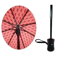 China 34 Inch Auto Open Golf Umbrella with Black Metal Ribs and Aluminum Shaft for sale
