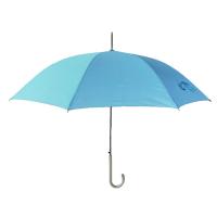 China Auto Open 23 Inch 8K Classic Stick Umbrella J Shape Plastic Handle Polyester for sale