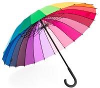 China Rainbow Straight 24 Ribs Windproof Golf Umbrella with 8mm Metal Shaft and Auto Open Function for sale