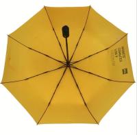 China RPET Auto Open Close 3 Folding Umbrella 21 inch 8 Ribs Custom Logo for sale
