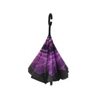 China Double Layer 103cm Reverse Inverted Umbrella Windproof Fiberglass Ribs Manual Open for sale