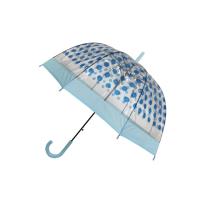China Windproof Apollo Element Dot Transparent Rain Umbrella 21 Inch with Fiberglass Frame and Custom Logo Options for sale
