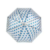 China Windproof Apollo Element Dot Transparent Rain Umbrella 21 Inch with Fiberglass Frame and Custom Logo Options for sale