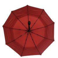 China Fully-automatic Windproof Red 2 Layers Foldable  Umbrella for Amazon Ventilation for sale