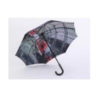 China Custom Train Printing Windproof Compact Golf Umbrella 27 Inch 8 Ribs Fiberglass Frame for sale
