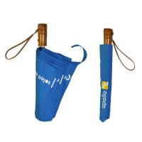 China Custom 2 Fold Pongee UV Golf Umbrella 21 Inch Windproof Auto Open for sale