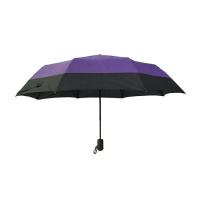 China Windproof 3 Folding Automatic Travel Umbrella 97cm Open Diameter 190T Pongee for sale