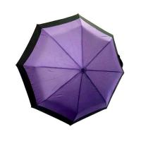 China Windproof 3 Folding Automatic Travel Umbrella 97cm Open Diameter 190T Pongee for sale
