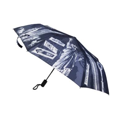 China BSCI Auto Open 3 Folds Umbrella With Wooden Handle for sale