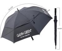 China TUV Auto Open RPET Pongee Two Layer Golf Umbrella 130cm 8 Ribs for sale