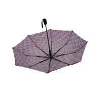 China Auto Open Manual Close Three Folding Umbrella 8mm Metal Shaft OEM Custom Logo for sale
