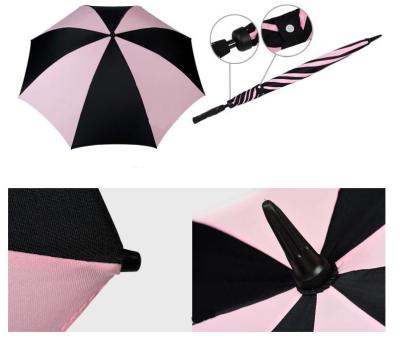 China Manual Open Windproof Pongee Straight Handle Umbrella Women Design for sale