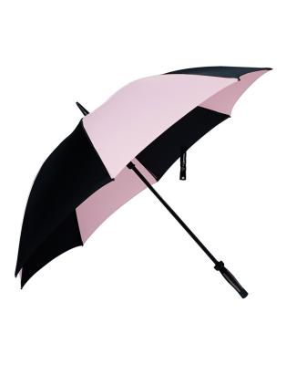 China Manual Open Windproof Pongee Straight Handle Umbrella Women Design for sale