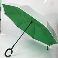 China AZO Free Double Layer 190T Polyester Reverse Close Umbrella 23 Inch Manual Open for sale