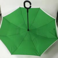 China AZO Free Double Layer 190T Polyester Reverse Close Umbrella 23 Inch Manual Open for sale