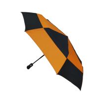China Custom Logo Printed Pongee Double Canopy Umbrella 21 Inch Windproof UV Protection Auto Open for sale