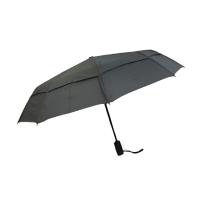 China 23 Inch Double Layer Auto Open Close 3 Folded Umbrella Polyester 190T Metal Shaft for sale
