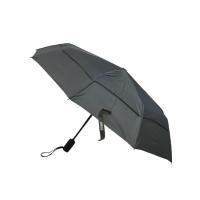 China 23 Inch Double Layer Auto Open Close 3 Folded Umbrella Polyester 190T Metal Shaft for sale
