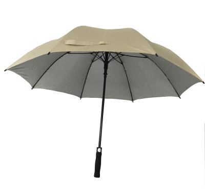 Parapluie de golf de pongé de diamètre de 130CM avec le revêtement UV