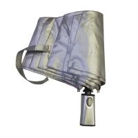 China Windproof UV Protection Pongee Automatic 3 Fold Umbrella 21 Inch 8 Panels for sale