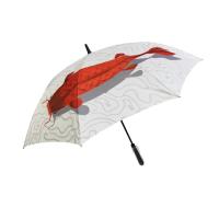 China Custom Printed Pongee Automatic Golf Umbrella 27 Inch 8 Panels BV Approved for sale