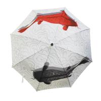 China Custom Printed Pongee Automatic Golf Umbrella 27 Inch 8 Panels BV Approved for sale