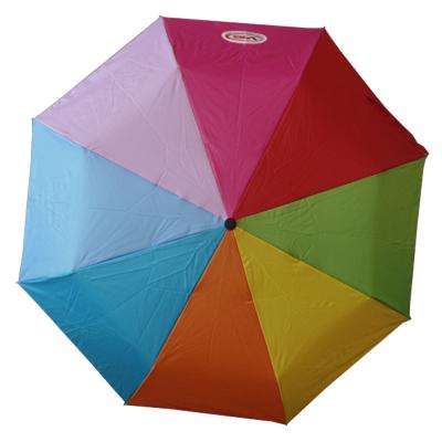 China Foldable Rainbow Pongee Auto Open And Close Umbrella 21