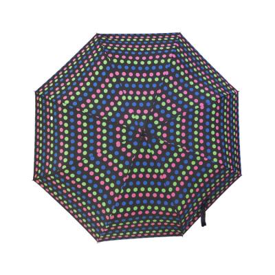China Manual Open pongee 3 Folding Umbrella With Tote Bag for sale