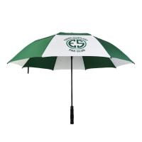 China Custom Logo Pongee Oversized Storm Golf Umbrella 27 Inch Auto Open Metal Shaft for sale