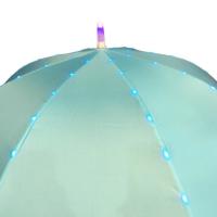 China 18 Inch 80cm Pongee Manual Open LED Light Umbrella for Kids Blue Metal Shaft for sale