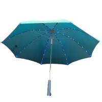 China 18 Inch 80cm Pongee Manual Open LED Light Umbrella for Kids Blue Metal Shaft for sale