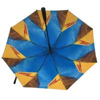 China 130cm Windproof RPET Pongee Double Layer Golf Umbrella Auto Open Fiberglass Shaft for sale