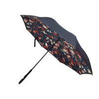 China 21inch Pongee Double Layer Inverted Umbrella Auto Open C Handle for sale