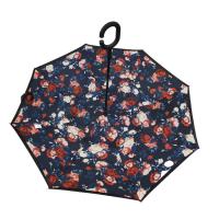 China 21inch Pongee Double Layer Inverted Umbrella Auto Open C Handle for sale