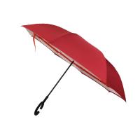China SGS Custom 21-Inch Reverse Inverted Umbrella with Double Layer Pongee Fabric - 190T Polyester with Metal Frame for sale