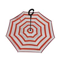 China SGS Custom 21-Inch Reverse Inverted Umbrella with Double Layer Pongee Fabric - 190T Polyester with Metal Frame for sale