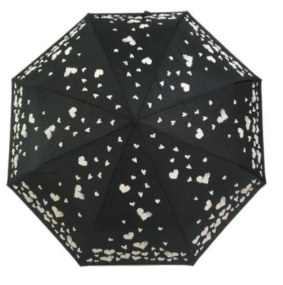 China BSCI 190T Polyester Fabric Magic Printing Three Folding Umbrella for sale