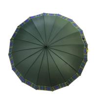 China OEM 24K Straight Windproof Umbrella 23 inch 25 inch Long Handle Custom Logo for sale